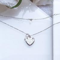 China Gold Plated 925 Sterling Silver Neckalce Jewelry Pendant Heart Charm for sale