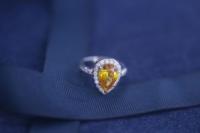 China Pagoda Cut Zirconia 925 Sterling Silver Rings Champagne Gold Plated 1 1.5 2 4 Carat for sale
