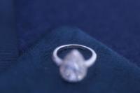 China Pagoda Cut Zirconia 925 Sterling Silver Rings Champagne Gold Plated 1 1.5 2 4 Carat for sale
