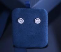 China Women Stamped Diamond 925 Sterling Earrings Stud Zirconia Jewellery for sale