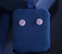 China Women Stamped Diamond 925 Sterling Earrings Stud Zirconia Jewellery for sale