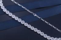 China S925 Sterling Silver CZ Tennis Necklace For Engagement Gift for sale