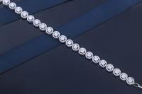 China S925 Sterling Silver CZ Tennis Necklace For Engagement Gift for sale