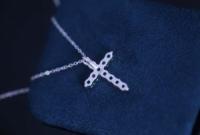 China ODM 925 Sterling Silver Neckalce Diamond Cross Pendant Jewelry for sale