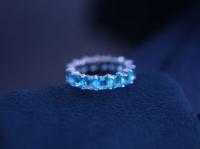 China Emerald Sterling Silver Custom Jewelry Square Diamond Rings for sale