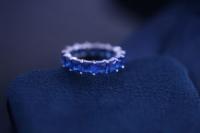 China Emerald Sterling Silver Custom Jewelry Square Diamond Rings for sale