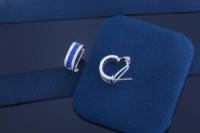 China Colorful Zircon Post genuine Silver 925 Sterling Earrings Stud For Women Girl for sale