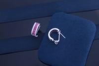 China Colorful Zircon Post genuine Silver 925 Sterling Earrings Stud For Women Girl for sale