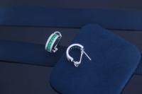 China Colorful Zircon Post genuine Silver 925 Sterling Earrings Stud For Women Girl for sale