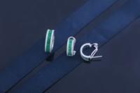 China Colorful Zircon Post genuine Silver 925 Sterling Earrings Stud For Women Girl for sale