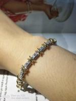 China ODM Yellow Diamond Cubic Zirconia Bracelet Silver Sterling 925 for sale