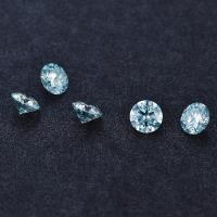 China Coloured Blue Lab Created Loose Moissanite Gemstones Diamonds 3mm for sale