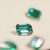 China Green Emerald Princess Cut 1 Carat Moissanite Loose Stone Diamond for sale