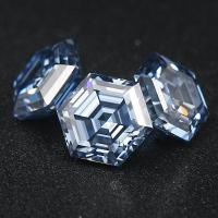 China Hexagon Cut Sapphire Grey Loose Moissanite Gemstones Diamond Jewelry for sale