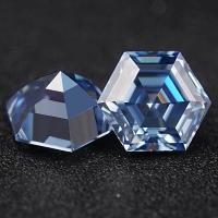 China Hexagon Cut Sapphire Grey Loose Moissanite Gemstones Diamond Jewelry for sale