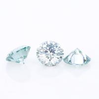China Round Brilliant Cut Silicon Carbide Light Blue Moissanite Lab Created 8mm for sale