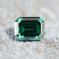 China Natural Green Loose Moissanite Gemstones Emerald Cut Diamond 1.5 Carat for sale