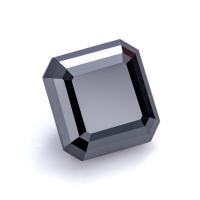 China Black Emerald Cut Moissanite Loose Stone Diamond 2 Carat for sale