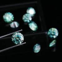 China Lab Created Green Loose Moissanite Gemstones Emerald Cut OEM for sale