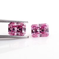 China Custom Princess Cut Pink Loose Moissanite Diamonds Heart Lab Created for sale