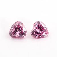 China Custom Princess Cut Pink Loose Moissanite Diamonds Heart Lab Created for sale