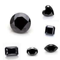 China Synthetic Loose Cushion Cut Black Moissanite Gemstone Diamond for sale
