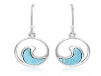 China Gemstone Larimar Silver Jewelry Mini Diamond Teardrop Earrings for sale