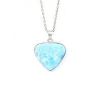 China Sunflower Retro Gold Plated 925 Larimar Sterling Silver Pendant Necklace for sale