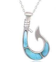 China Bohemian 925 Sterling Silver Larimar Starfish Pendant Necklace 18inch for sale