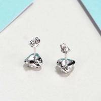 China Emerald Cut VVS Moissanite Jewelry 925 Sterling Silver Earrings 8mm for sale