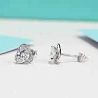 China Emerald Cut VVS Moissanite Jewelry 925 Sterling Silver Earrings 8mm for sale