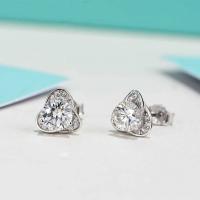 China Emerald Cut VVS Moissanite Jewelry 925 Sterling Silver Earrings 8mm for sale