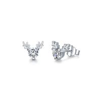 China Hip Hop Moissanite Princess Cut Earrings Diamond Stud 14k Gold OEM for sale