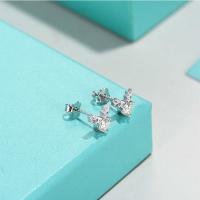China Hip Hop Moissanite Princess Cut Earrings Diamond Stud 14k Gold OEM for sale
