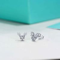 China Hip Hop Moissanite Princess Cut Earrings Diamond Stud 14k Gold OEM for sale