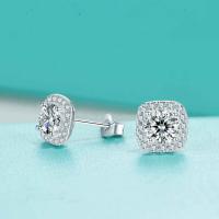China Women Moissanite Hip Hop Jewelry Stud Earring Hip Hop 1 Ct Customized for sale