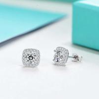 China Women Moissanite Hip Hop Jewelry Stud Earring Hip Hop 1 Ct Customized for sale