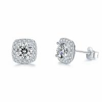 China Women Moissanite Hip Hop Jewelry Stud Earring Hip Hop 1 Ct Customized for sale