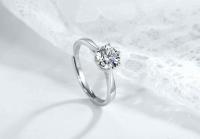 China 14K Gold 925 Silver 6 Prong Moissanite Jewelry Ring Adjustable For Engagement for sale