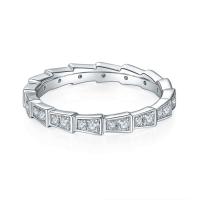 China Sterling Silver Moissanite Jewelry Round Cut Ring Snake Wedding Bands White Gold 0.5ct for sale
