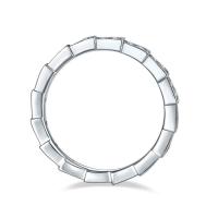 China Sterling Silver Moissanite Jewelry Round Cut Ring Snake Wedding Bands White Gold 0.5ct for sale