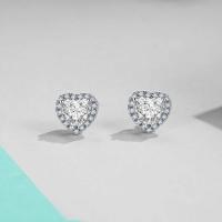 China Classic Heart Cut 0.5ct 2ct Moissanite Earrings Hip Hop Jewelry for sale