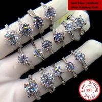 China S925 Sterling Silver Moissanite Wedding Bands Round Cut 3mm 1.5 Carat Diamond for sale