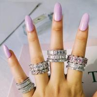 China S925 Sterling Silver Moissanite Wedding Bands Round Cut 3mm 1.5 Carat Diamond for sale