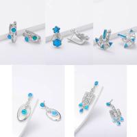 China Multicolor Small Gold Plated Sterling Opal Jewelry Stud Earrings for Women for sale