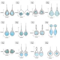 China Custom S925 Sterling Blue Opal Necklace Silver Pendant Jewellery for sale