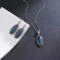 China Leaves Heart 925 Sterling Silver Opal Infinity Love Paw Necklace Kyanite Stone Pendant for sale