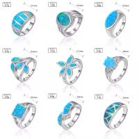 China Natural Gemstone Quartz Adjustable Sterling Opal Jewelry 925 Sterling Silver ring for sale