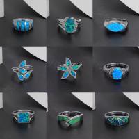 China Natural Gemstone Quartz Adjustable Sterling Opal Jewelry 925 Sterling Silver ring for sale