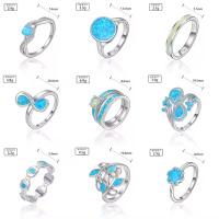 China Blue Green Quartz Gemstone Opal Ring Silver Band 925 Sterling Silver Ring Jewelry for sale